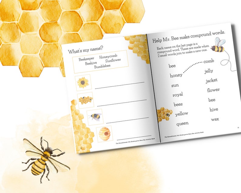 Elementary School Worksheets, Kindergarten Homeschool, Bee Themed ...