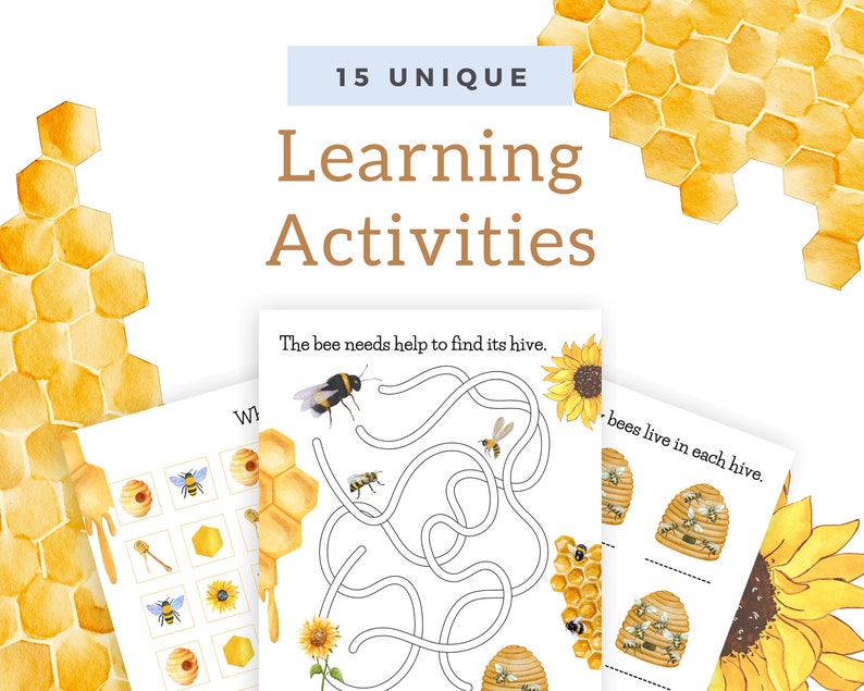 Elementary School Worksheets, Kindergarten Homeschool, Bee Themed ...