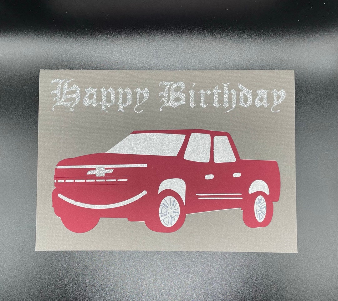 Chevy Truck Birthday Card - Etsy