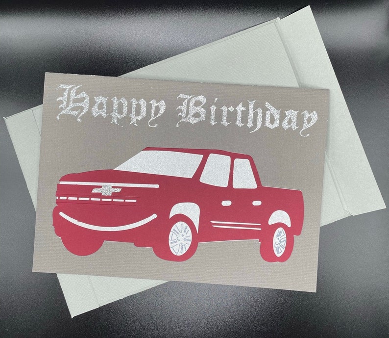 Chevy Truck Birthday Card - Etsy