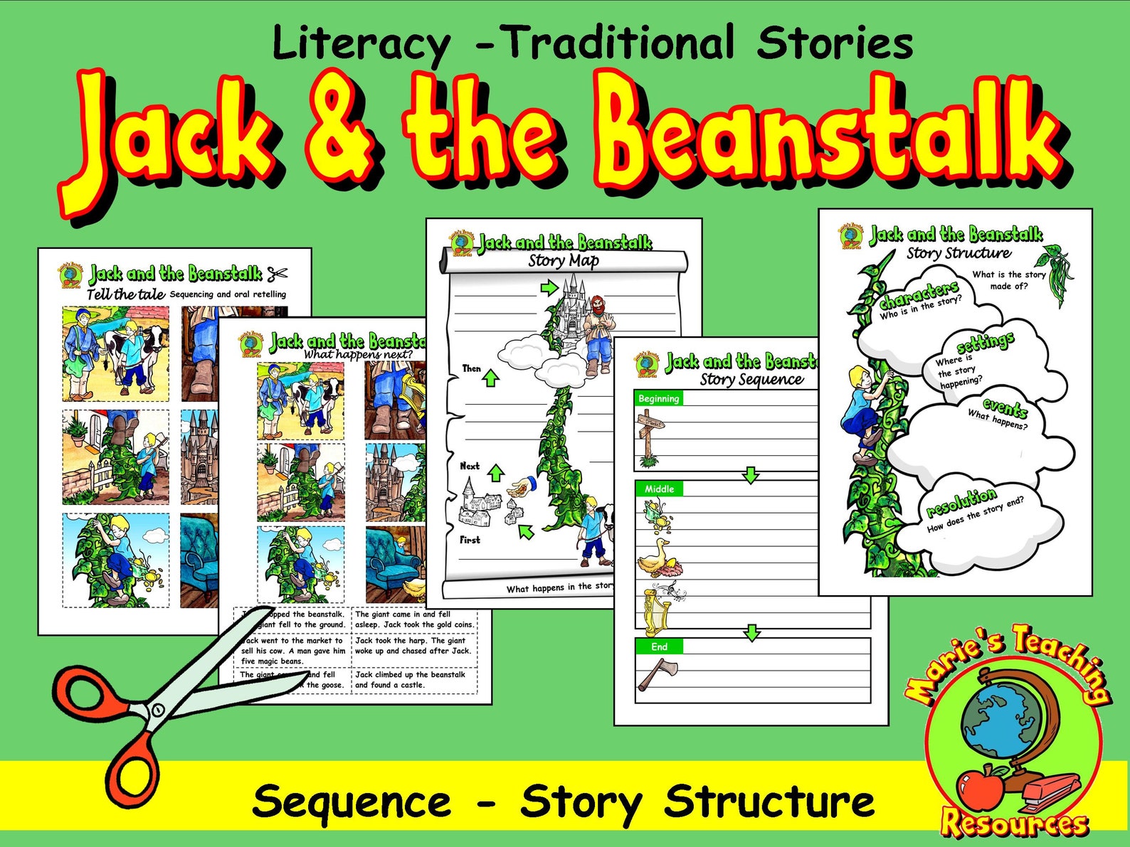 Jack and the Beanstalk, Literacy Traditional Stories, Literacy ...
