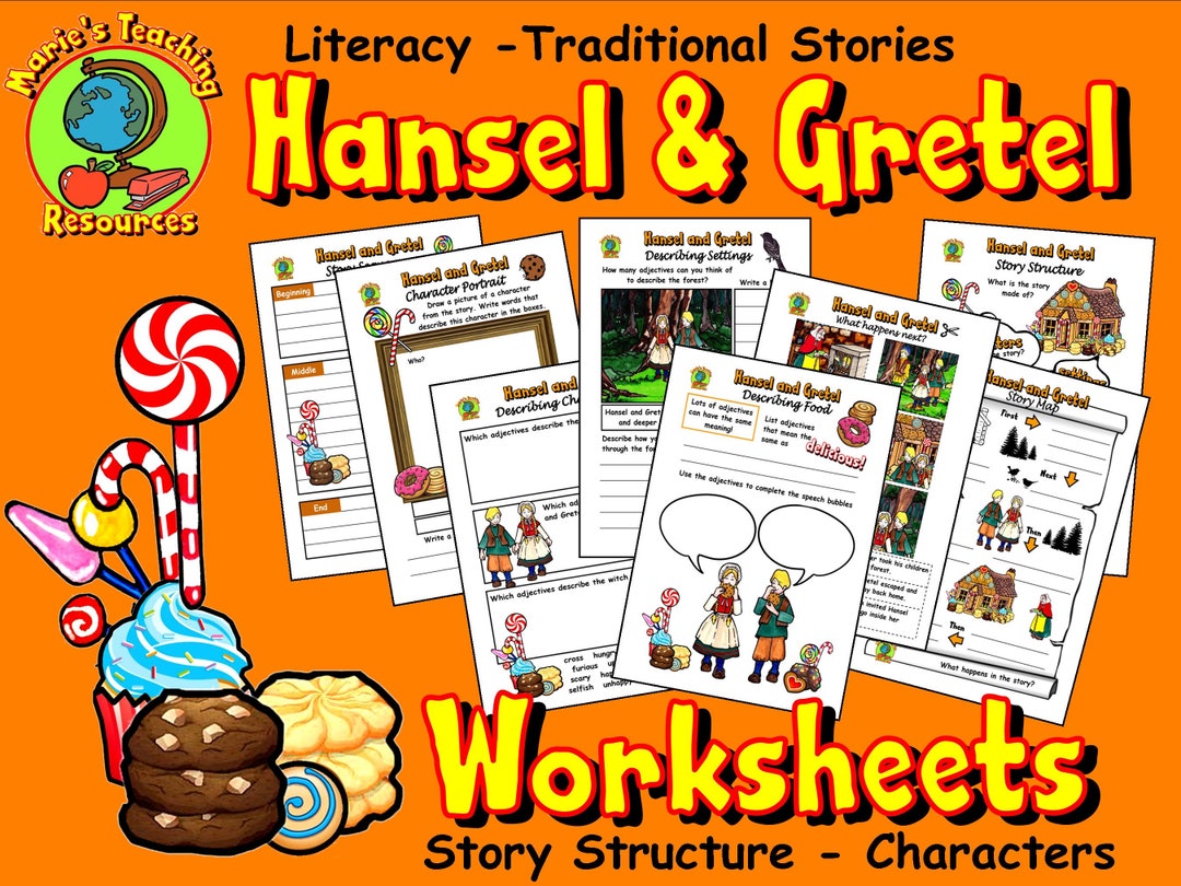 Hansel and Gretel, Literacy Traditional Stories, Literacy Worksheets ...
