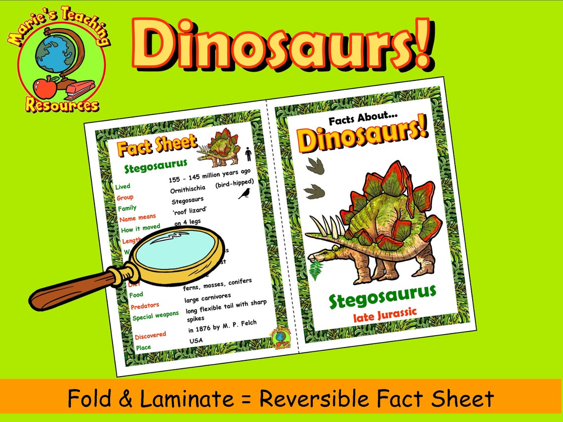 Dinosaurs Fact Sheets, Dinosaurs Visual Aid Posters, Dinosaurs Teaching ...
