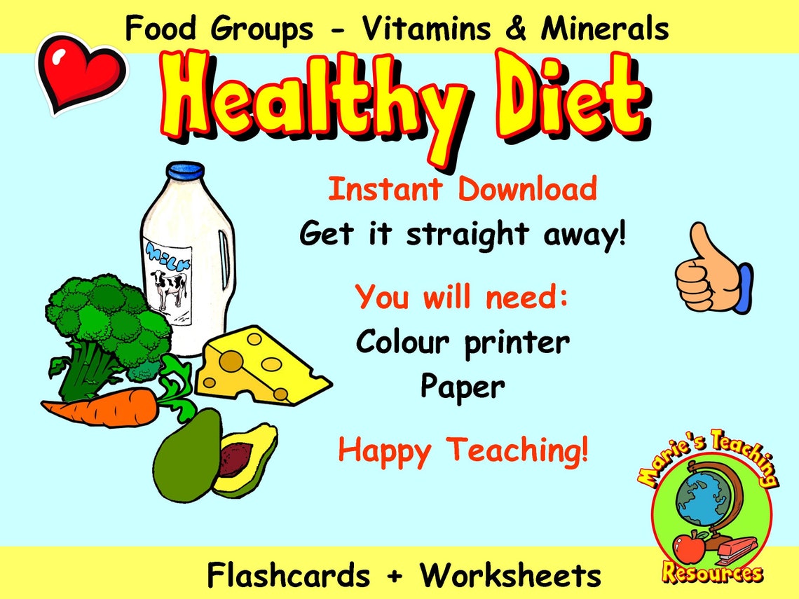 Balanced Diet Flashcards, Healthy Food, Food Groups, Science Keeping ...