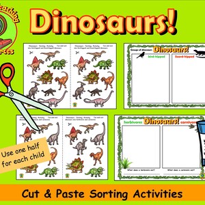 Dinosaurs Worksheets, Dinosaurs Visual Aid Posters, Dinosaurs Teaching ...