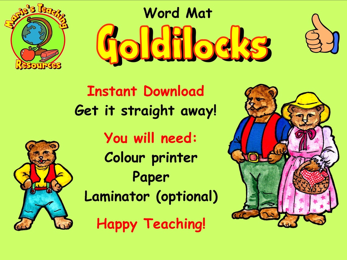 Goldilocks & the Three Bears Writing Prompts, Creative Writing ...