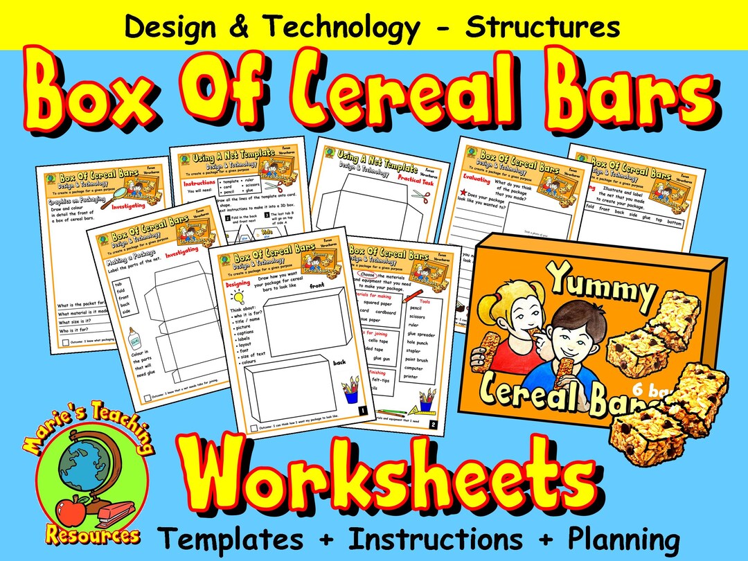 Box for Cereal Bars, Packaging Unit of Work, Design Technology ...