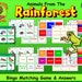 Amazon Rainforest Animals Bingo Game, Rainforest Animals Matching ...
