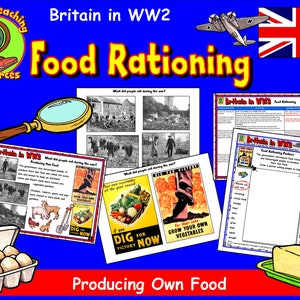 Britain WW2 Food Rationing Worksheets, Food Rationing Facts and ...