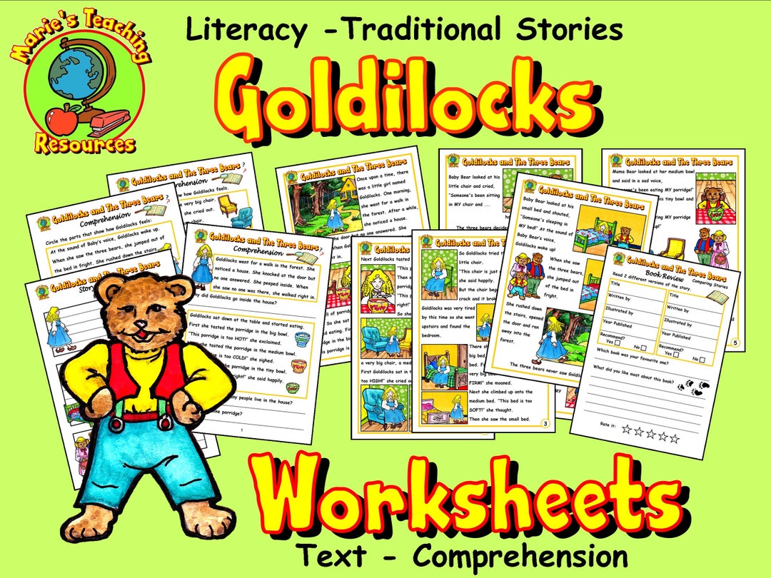 Goldilocks & the Three Bears, Reading Comprehension, Literacy Fiction ...