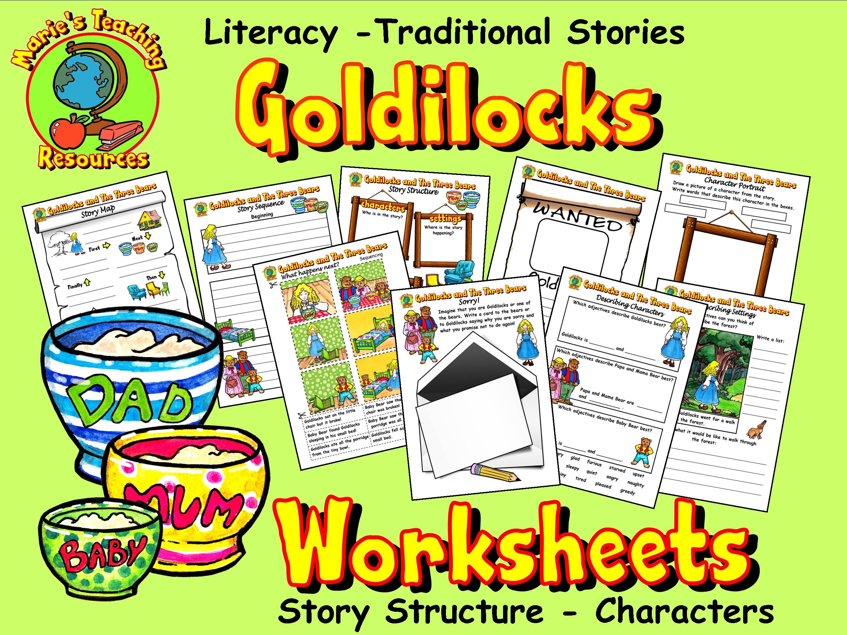 Goldilocks & the Three Bears, Story Structure, Literacy Fiction ...