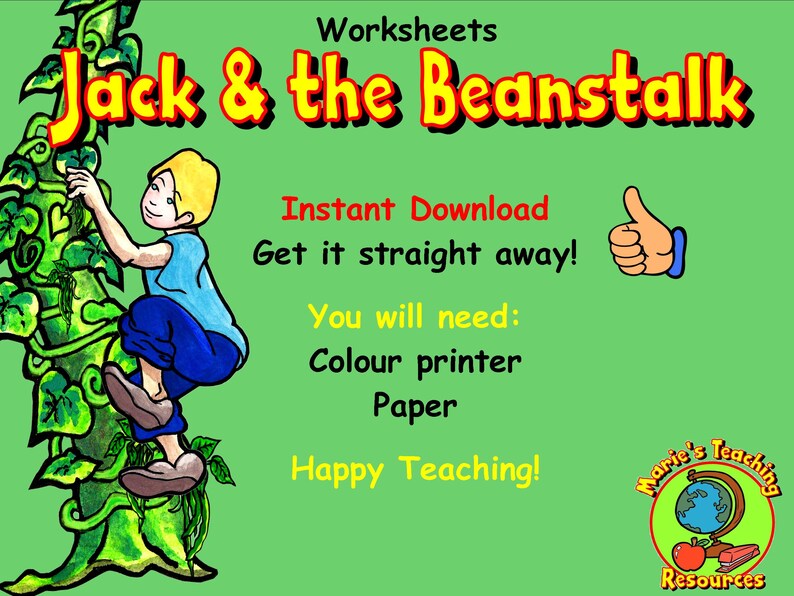 Jack and the Beanstalk, Literacy Traditional Stories, Literacy ...