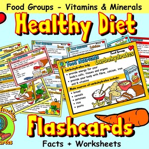 Balanced Diet Flashcards, Healthy Food, Food Groups, Science Keeping ...