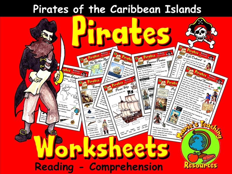 Pirates Worksheets, Reading Comprehension Activities, History Pirates ...