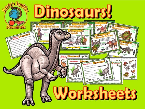 Dinosaurs Worksheets Dinosaurs Visual Aid Posters Dinosaurs - Etsy