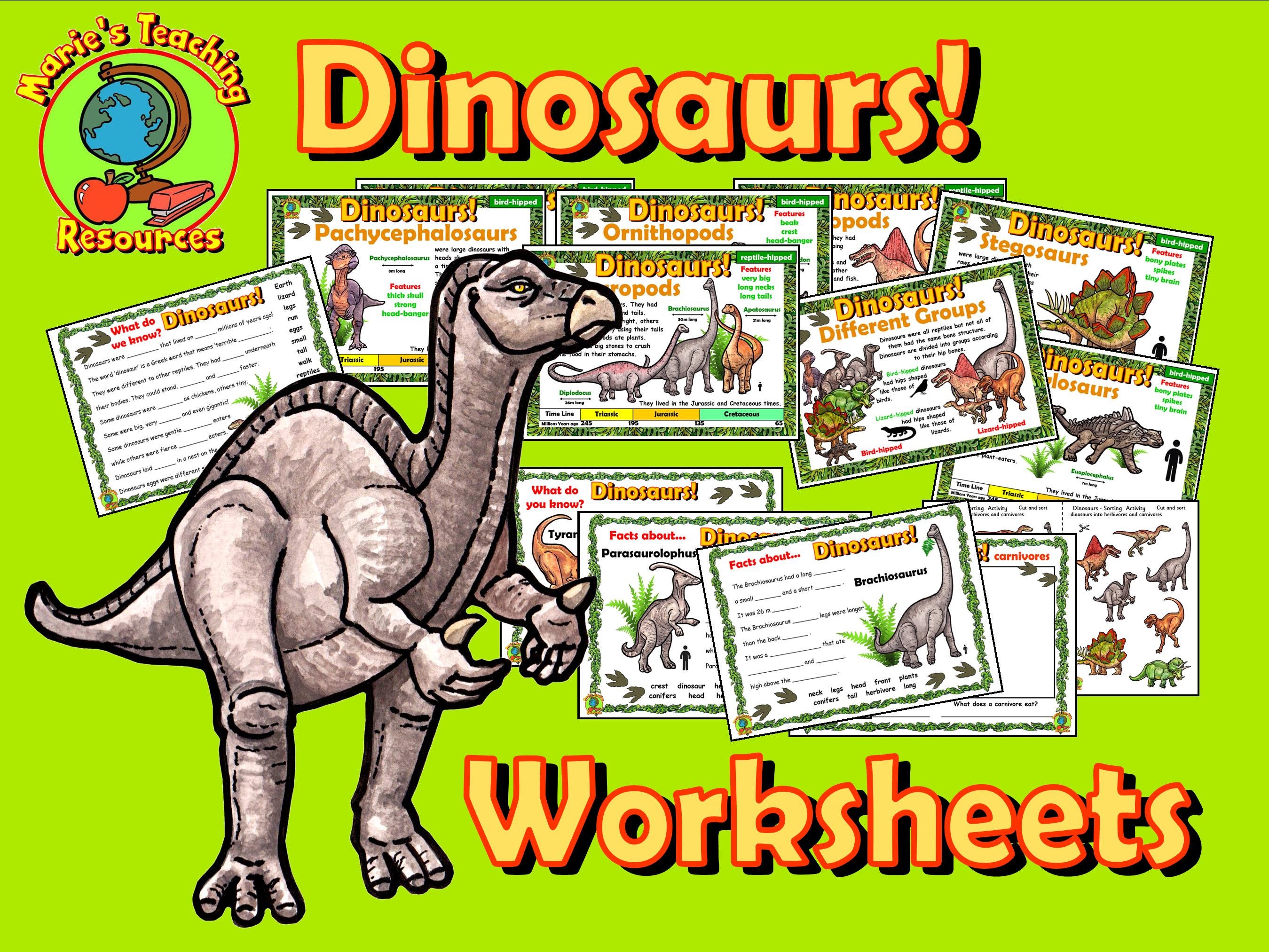 Dinosaurs Worksheets Dinosaurs Visual Aid Posters Dinosaurs - Etsy