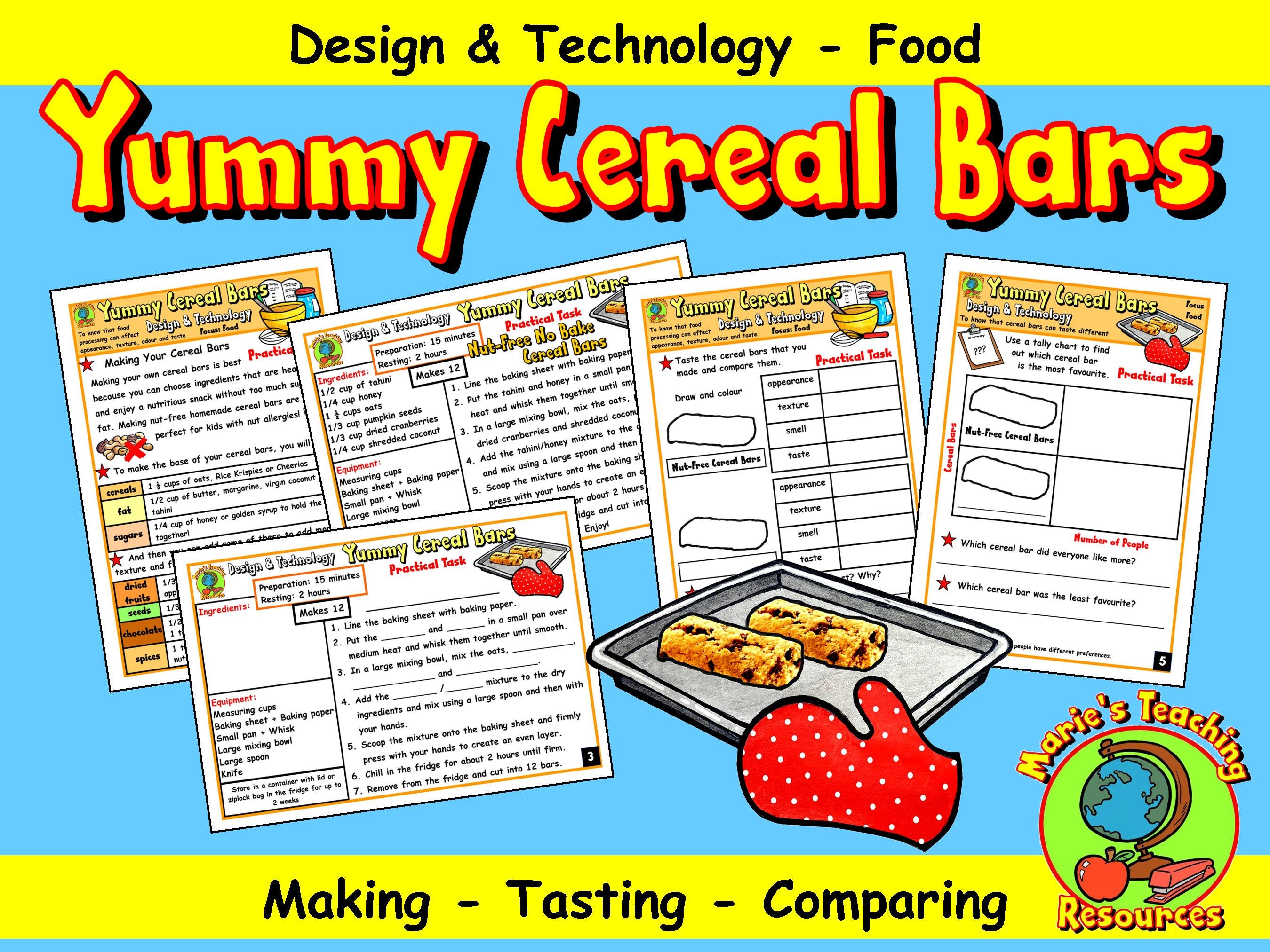 Cereal Bars Unit of Work, Design Technology Food Teaching Resources ...