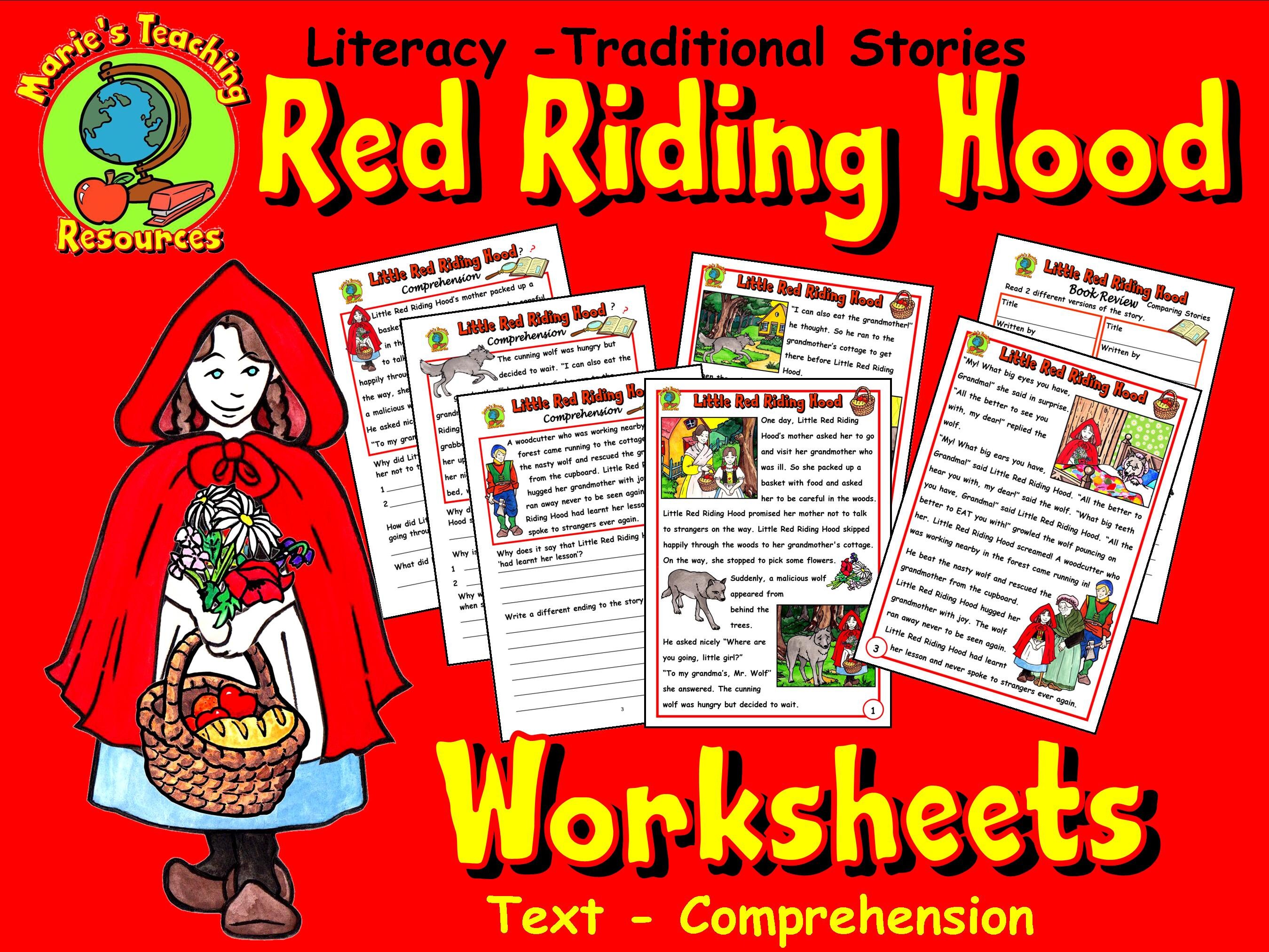 Little Red Riding Hood Story, Worksheets, Traditional Stories ...