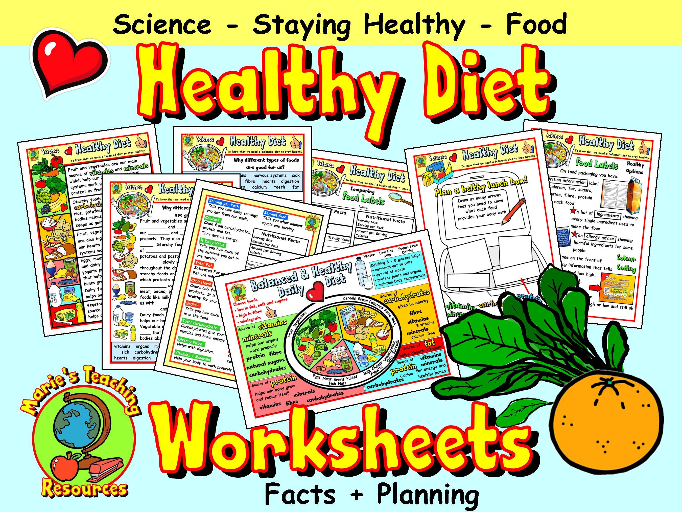 Healthy Diet Worksheets, Healthy Food Poster, Keeping Healthy, Food ...