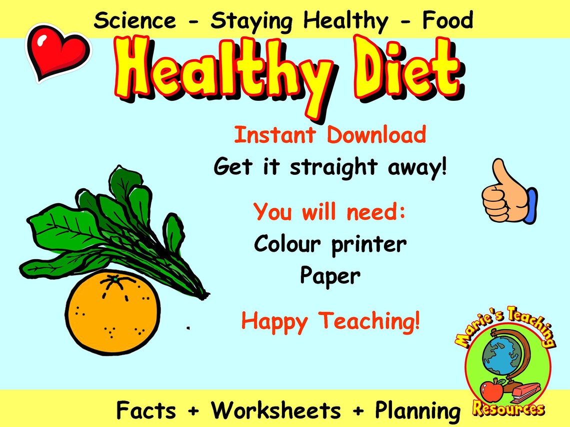 Healthy Diet Worksheets, Healthy Food Poster, Keeping Healthy, Food ...