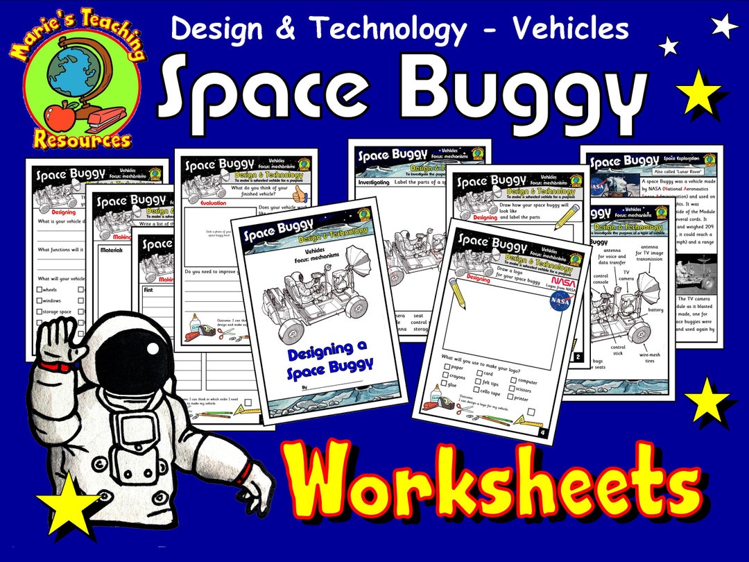 Space Buggy DT Worksheets, Design and Technology Vehicles, DT Teaching ...