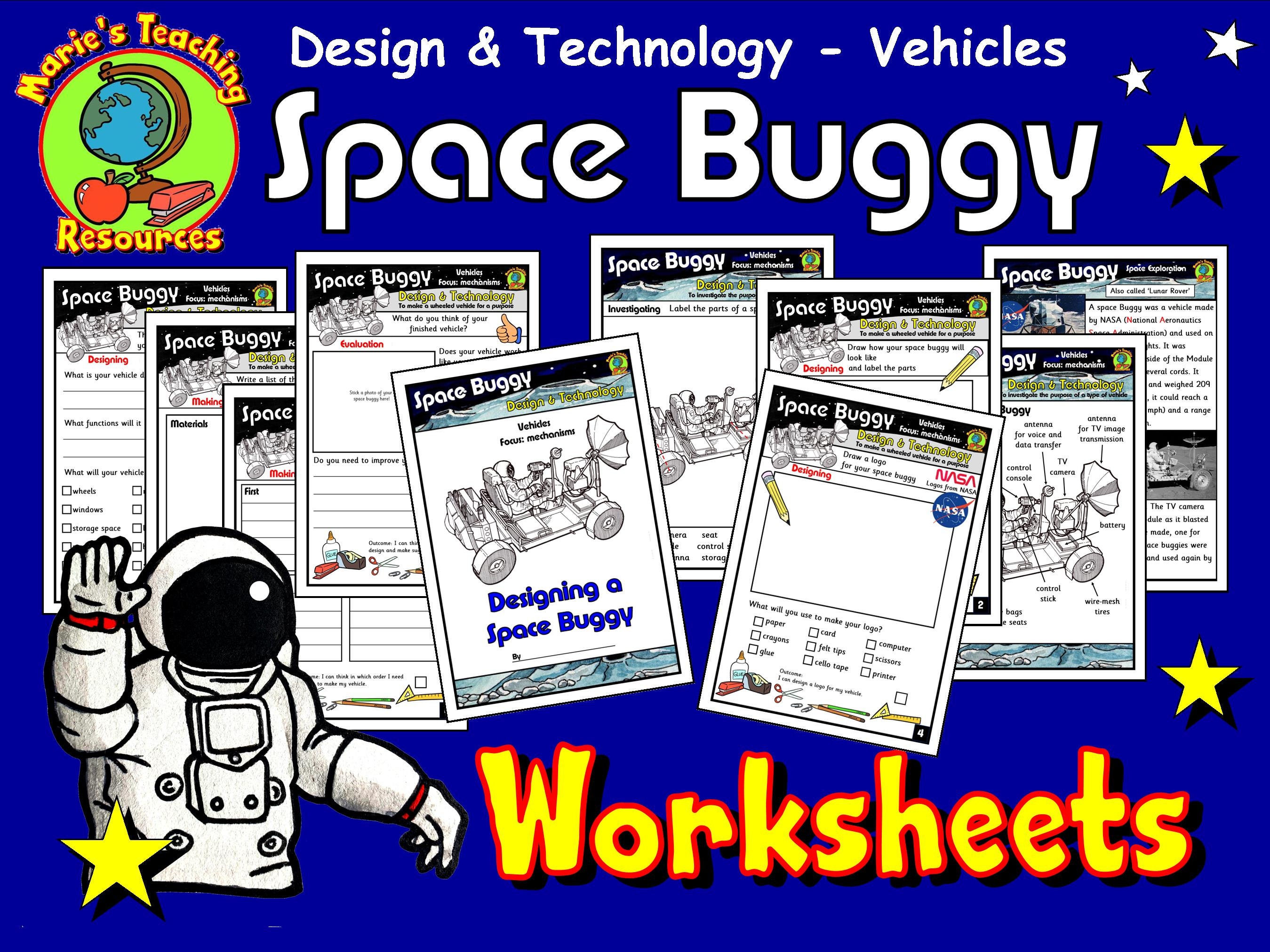 Space Buggy DT Worksheets Design and Technology Vehicles DT - Etsy