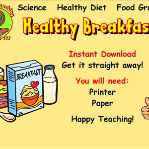 Healthy Breakfast Worksheets, Sorting Food Activities, Science Staying ...