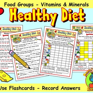 Balanced Diet Flashcards, Healthy Food, Food Groups, Science Keeping ...