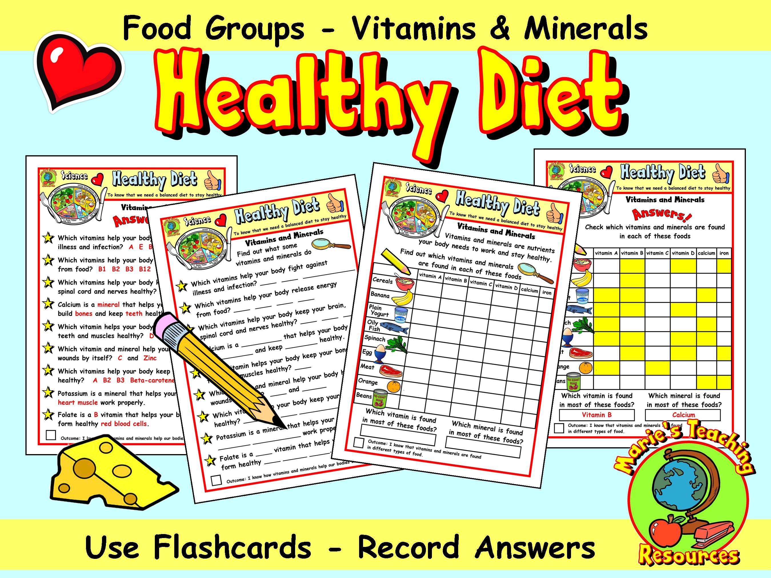Balanced Diet Flashcards, Healthy Food, Food Groups, Science Keeping ...