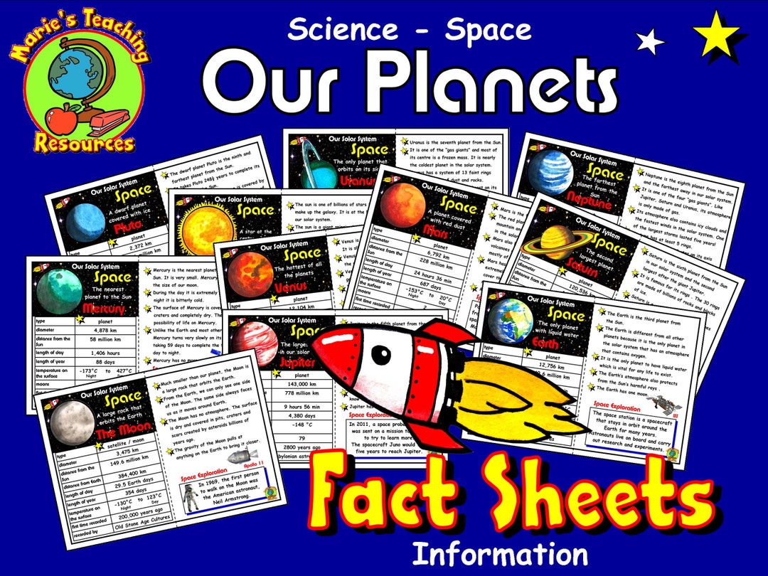 Space Our Solar System Fact Sheets, Planets Fact Sheets, Planets Visual ...