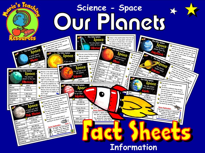 Space Our Solar System Fact Sheets, Planets Fact Sheets, Planets Visual ...