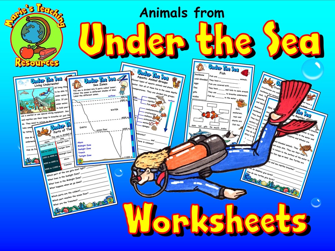 Under the Sea Worksheets, Ocean Sea Animals Teaching Resources, Science ...