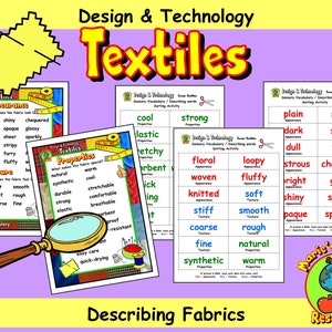 Fabrics Properties Posters, Sorting Activity Labels, Design Technology ...