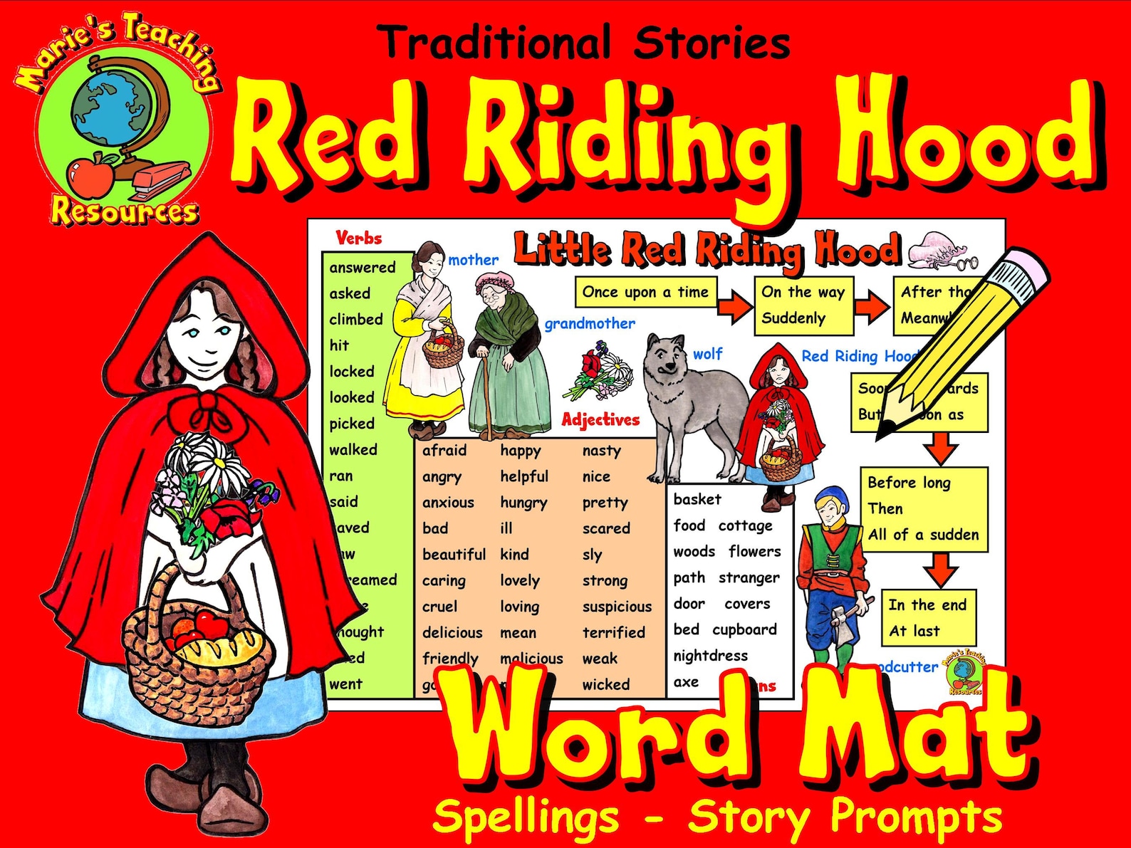 Little Red Riding Hood Writing Prompts, Creative Writing, Literacy ...