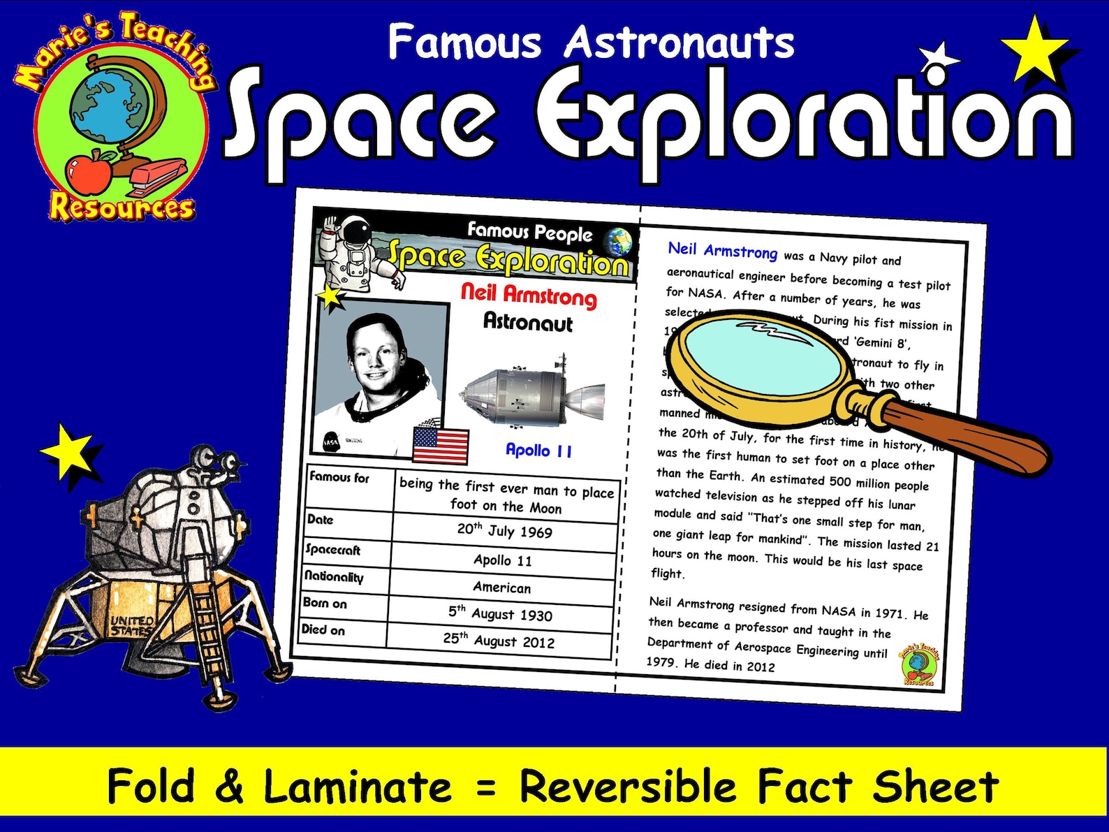 Space Astronauts Fact Sheets, Being an Astronaut Worksheets, History ...