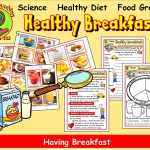 Healthy Breakfast Worksheets, Sorting Food Activities, Science Staying ...