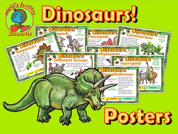 Dinosaurs Classification Posters Dinosaurs Visual Aid - Etsy