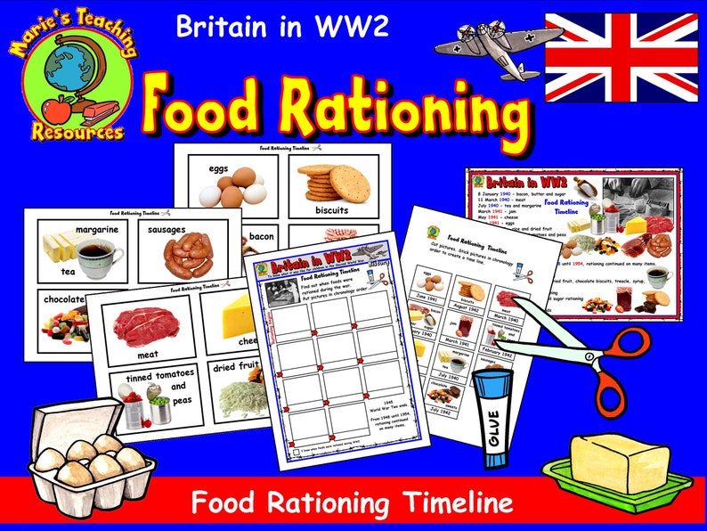 Britain WW2 Food Rationing Worksheets, Food Rationing Facts and ...