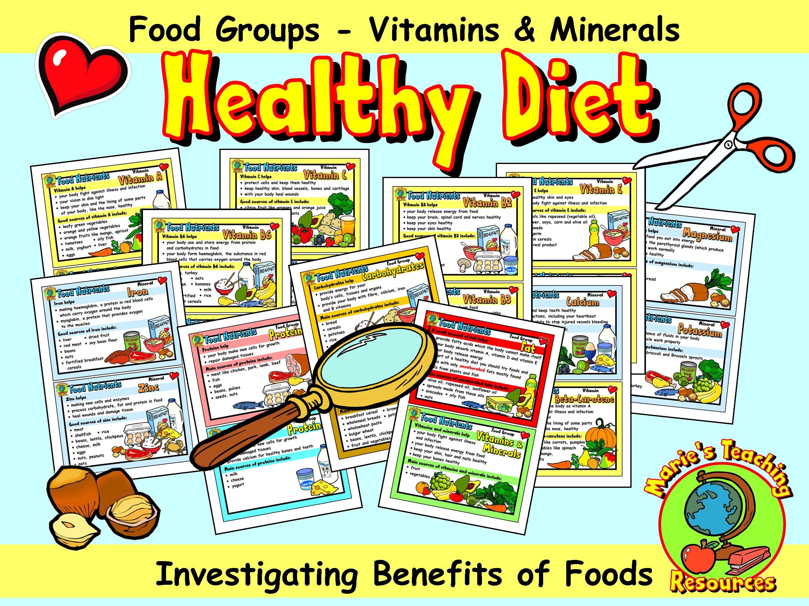 Balanced Diet Flashcards, Healthy Food, Food Groups, Science Keeping ...