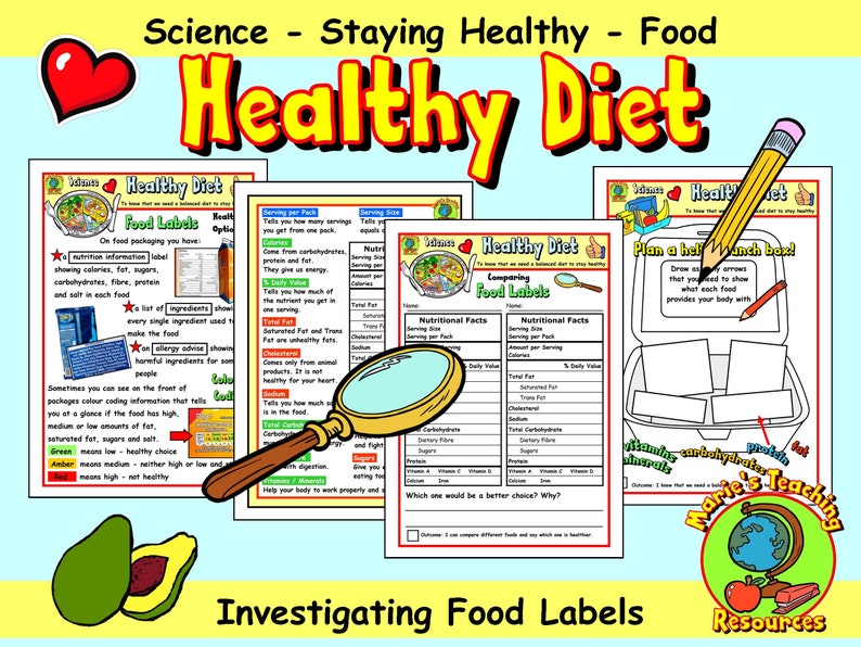 Healthy Diet Worksheets, Healthy Food Poster, Keeping Healthy, Food ...
