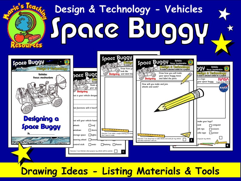 Space Buggy Design and Technology Worksheets, DT Vehicles Teaching ...