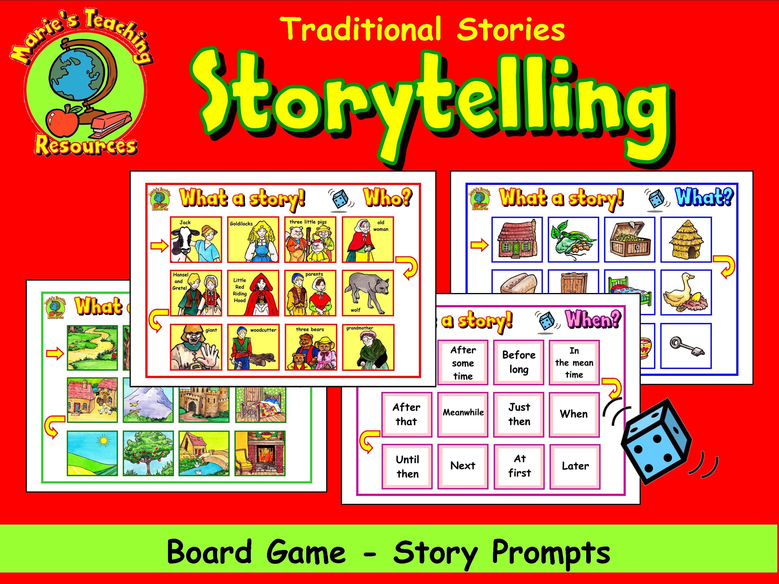 Traditional Stories Board Game, Storytelling Writing Stories, Literacy ...
