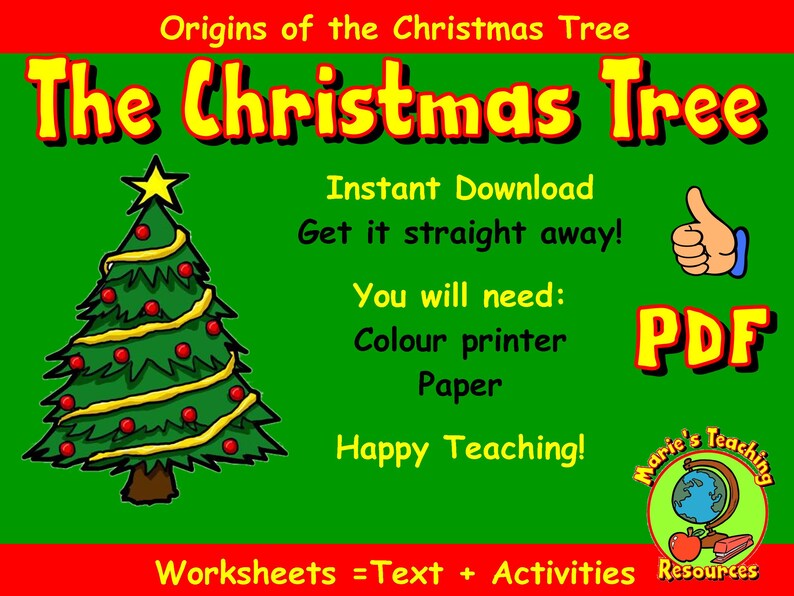 Christmas Tree Timeline, Reading Comprehension Activities, History ...