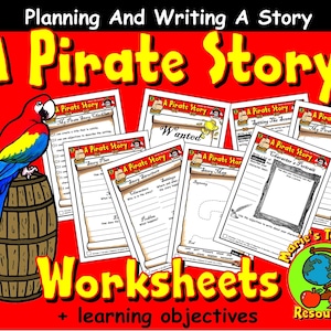 Pirate Story Writing Worksheets, Story Structure Sequence Activities ...