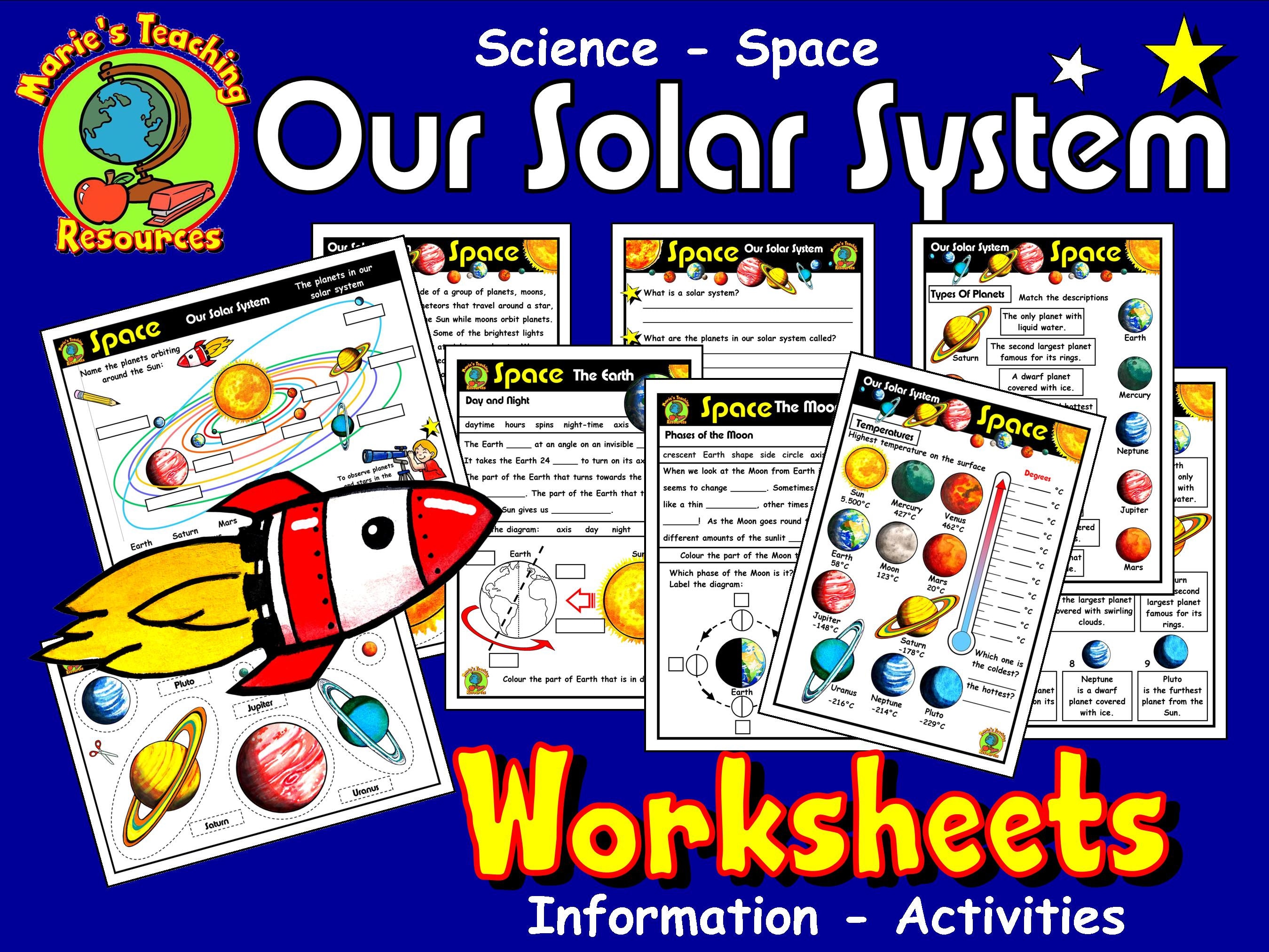 Solar System Diagram Worksheet For Kids