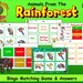 Amazon Rainforest Animals Bingo Game, Rainforest Animals Matching ...