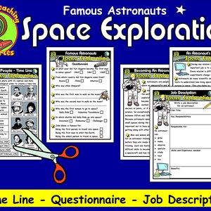 Space Astronauts Fact Sheets, Being an Astronaut Worksheets, History ...
