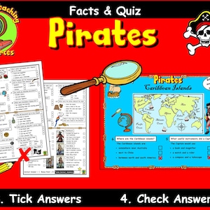 Pirates Quiz, Fact Sheets PDF Presentation, Printable Recording Sheets ...