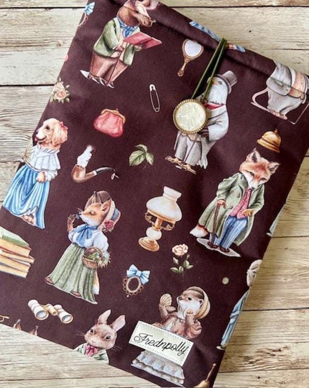 Vintage-look Storybook Animals Padded Book Sleeve | Tablet Cover ...