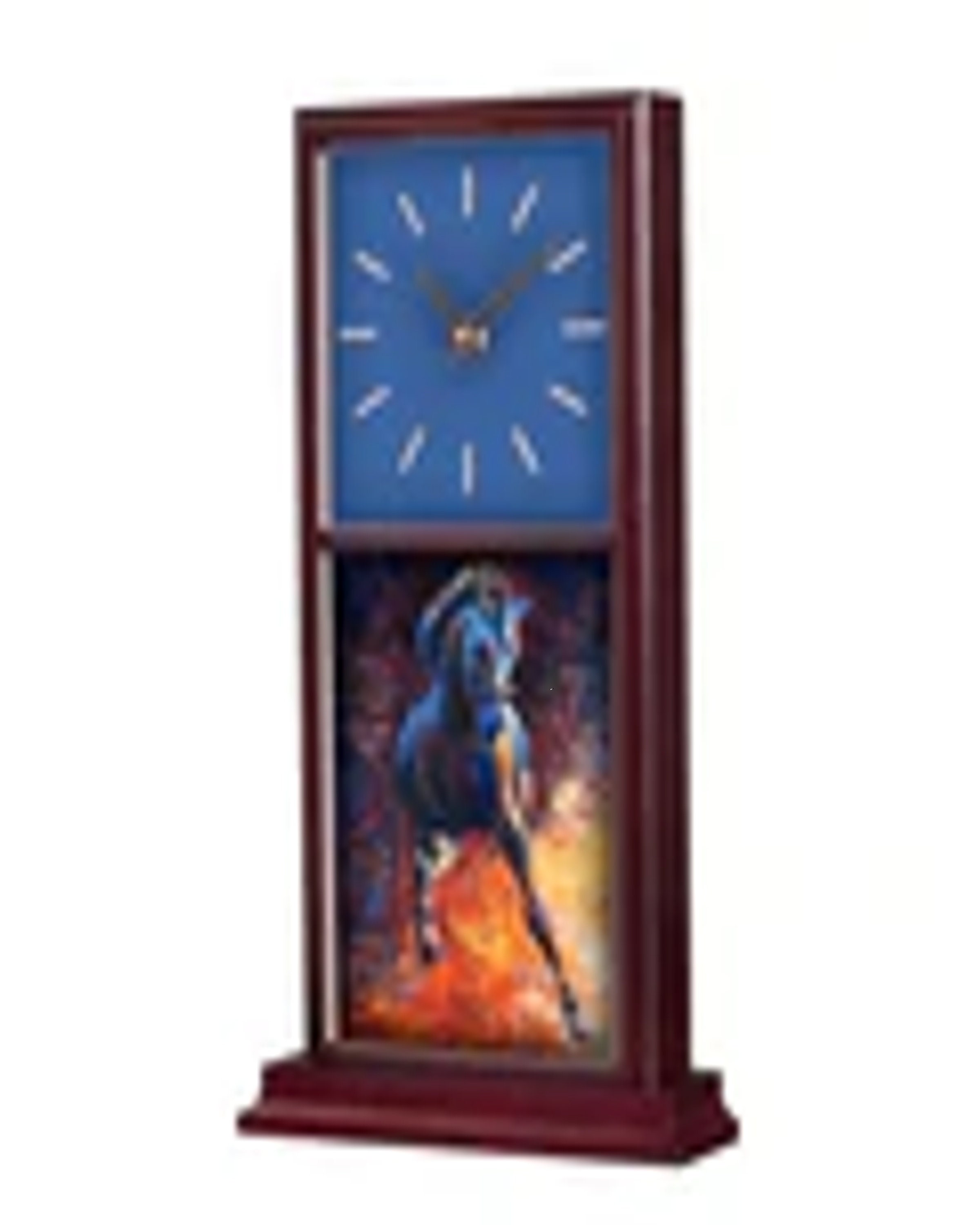 15 in Tall Mahogany Table Clock Fully Customizes - Etsy